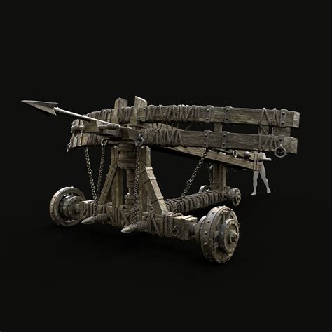 Artstation War Machine Ballista Medieval Siege War Battle Weapon