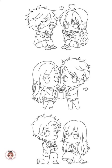 Chibi Base Pose Reference Couples Edition Pizza Gifts And Proposals Chibi Base Couple