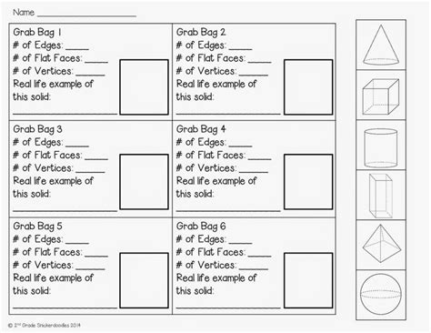 Geometric Solids Worksheets 2nd Grade Shapes Worksheet Worksheet