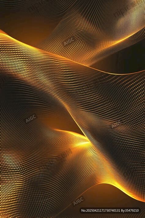 Ai创作图金色 线条 动感 抽象 艺术 光影 流动 波浪 视 图案 质感 科技感 梦幻 绚丽 空间 昵图网