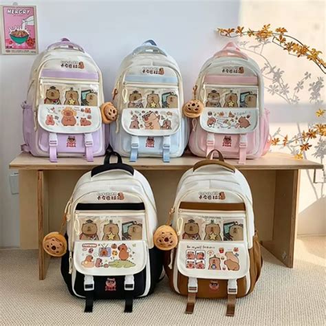 Mochila Kawaii Capibara Pasteles Camishop