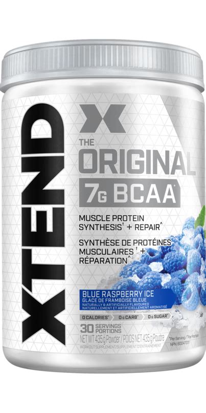 Buy Xtend Original Bcaa Blue Raspberry Ice At Well Ca Free Shipping 35 In Canada