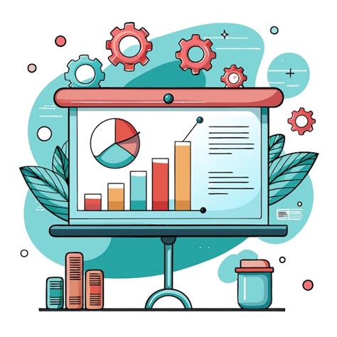 A Digital Presentation With Charts And Graphs For Data Analysis