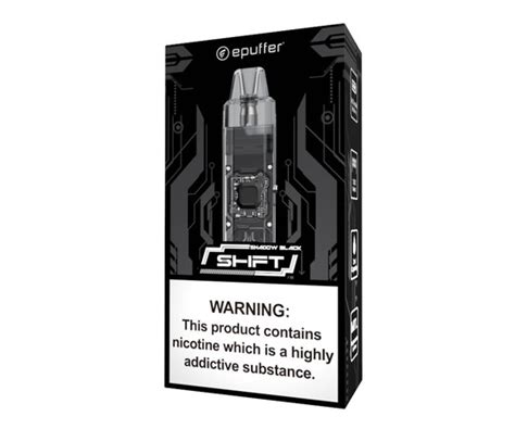 Epuffer Shift Stealth Black Vape Pod Mod Vaporizer Vape Pod Starter Kit