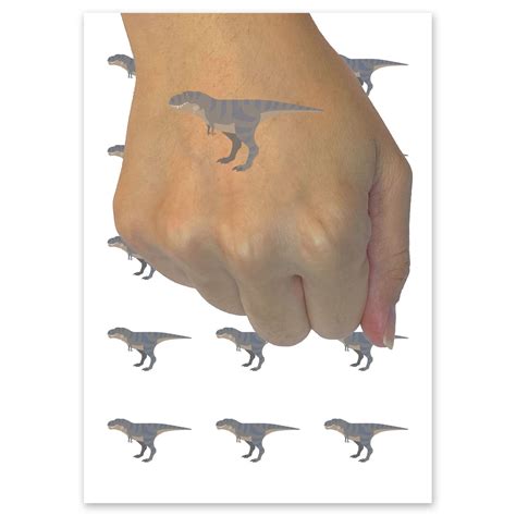 T Rex Tyrannosaurus Rex Dinosaur Standing Temporary Tattoo Water