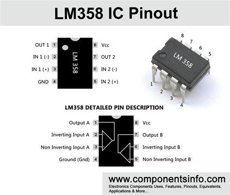 Lm358 Pin Diagram Circuit Lm358 Amp Configuration Pinout Com