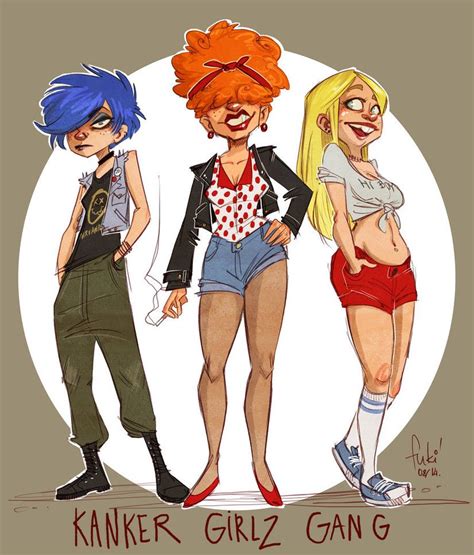 Sisters Gang Edd Girl Cartoon Character Art