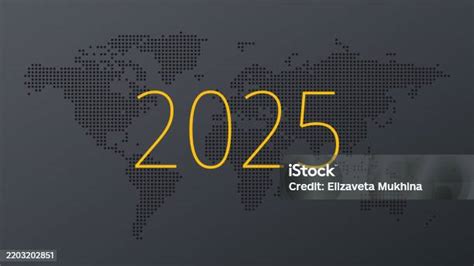 2025 Symbol World Map Dotted Vector Background Illustration For