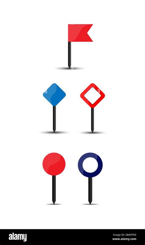 Set Of Vector Map Pointers Stock Illustration For Applications And
