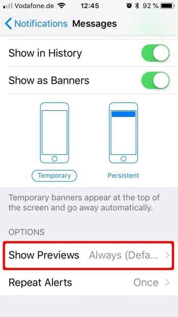 Turn Off IMessage Previews For More Privacy IPhone Tricks Com
