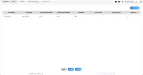 Edit Invalid Data Gestamp Duty