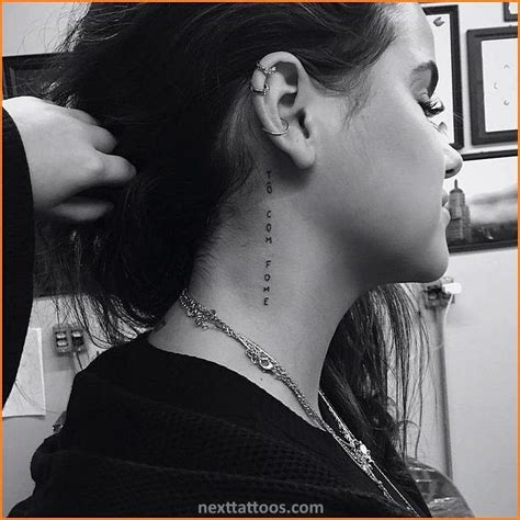 Side Of Neck Tattoos Words