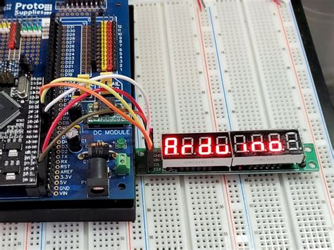 Max7219 8 Digit 7 Segment Socketed Red Display Module Protosupplies