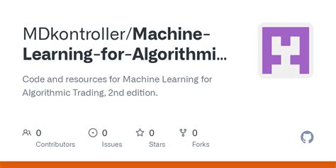 Github Mdkontroller Machine Learning For Algorithmic Trading Second Edition Code And