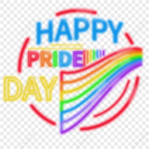 네온 조명 효과 무지개 프라이드 하루 서명표현소매 Png 일러스트 무료 다운로드 Lovepik