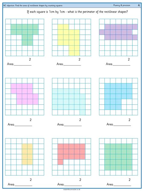 Area Of Rectilinear Shapes Worksheets Printable And Enjoyable Learning
