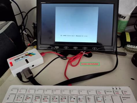 Raspberry Pi With Zx Spectrum Emulator Sd Card And Keyboard With Spectrum