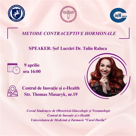 Cercul De Obstetrică Ginecologie și Neonatologie Metode Contraceptive Hormonale Indicații și