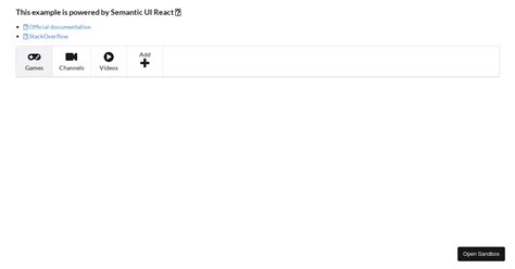 Semantic Ui Example Codesandbox