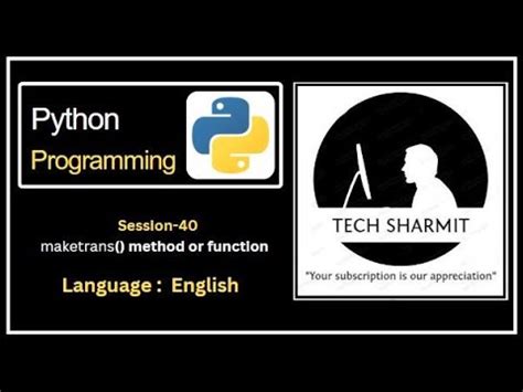 Maketrans Function Or Method In Python Methods In Python Function