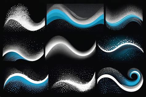 Premium Photo Dotted Halftone Waves Abstract Liquid Shapes Wave Effect Dotted Gradient Texture