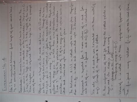 Class SCIENCE Practical Readings And Projects Class ISC Physics Practical Experiments And