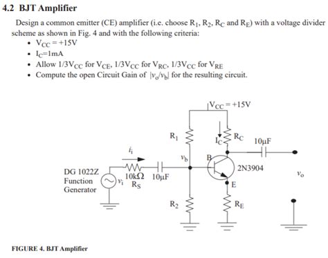 Solved 3 3 Bjt Ce Amplifier A Design The Common Emitter