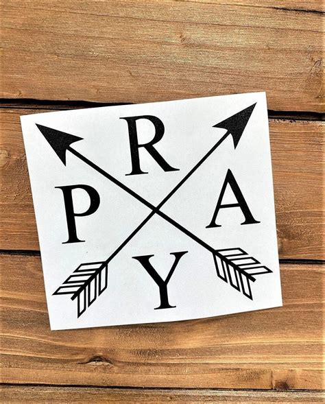 Pray Compass Decal Pray Decal Religious Etsy
