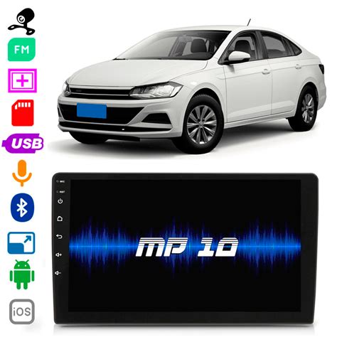 Central Multimídia Volkswagen Virtus 2018 A 2021 Câmera De Ré