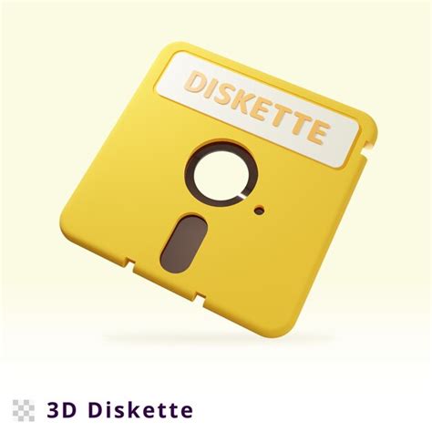 Premium Psd 3d Rendering Diskette Illustration
