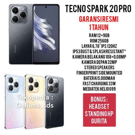Jual Tecno Spark Pro Garansi Resmi Tahun Techno Spark Pro Gold TANPA Bonus
