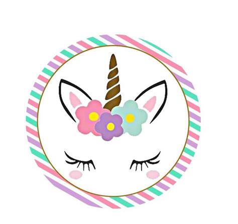 Plantilla Imprimible De Adornos Para Cupcakes De Unicornio