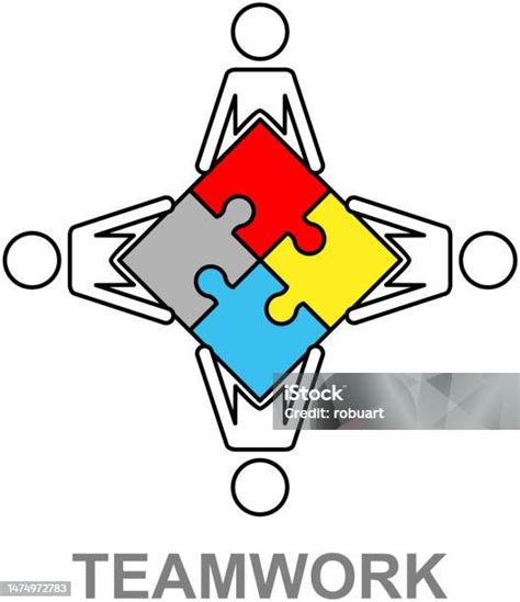 비즈니스 팀워크 직원들은 퍼즐 부분을 가지고 있습니다 성공적인 협상 신규사업 개발 개념에 대한 스톡 벡터 아트 및 기타 이미지