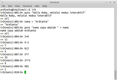 Belajar Ruby Pengenalan Dasar Pemrograman Ruby Untuk Pemula