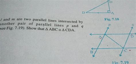 dl and m are two parallel lines intersected by another pair of parallel