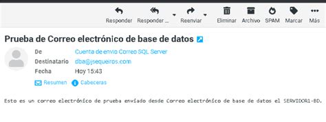 Configurar Correo Electrónico De Base De Datos En Sql Server Ejercicios De Excel