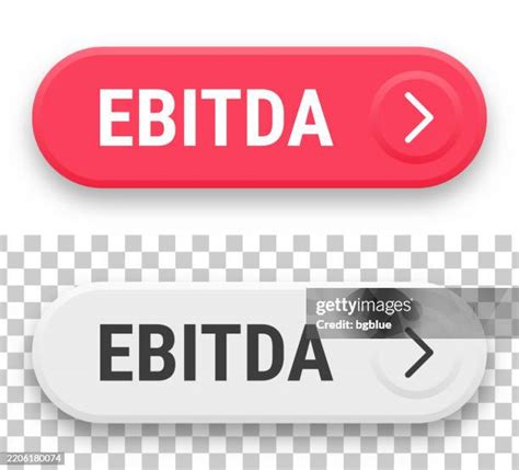 ebitda 3d click web buttons on blank background high res vector graphic