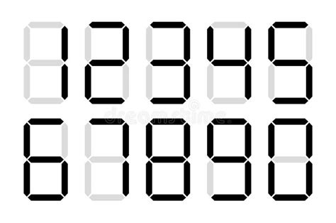 Electronic Display Font Stock Illustrations 7840 Electronic Display