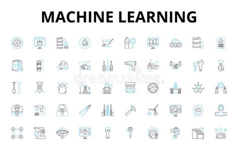 Machine Learning Linear Icons Set Algorithms Neural Nerks Prediction
