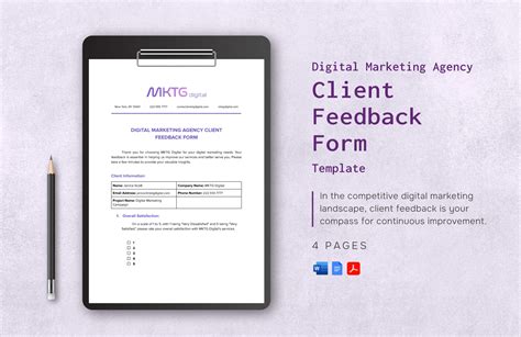 Digital Marketing Agency Sales Pitch Evaluation Form Template In Word
