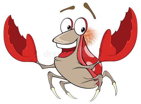 Cute Red Crab Illustration Cartoon Stock Illustration Illustration