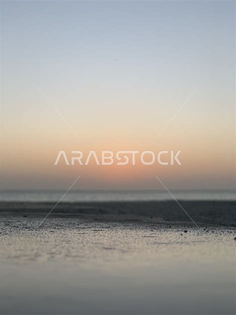 Landscape In Saudi Arabia Enjoying The View Of Calm Sea Waves In