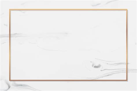 흰색 대리석 배경 벡터에 사각형 골드 프레임 무료 벡터