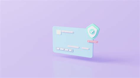 온라인 쇼핑을 위한 신용 카드 돈 금융 보안 지불 보호 기능이 있는 온라인 결제 3d 렌더링 보호 방패 확인 아이콘과 암호가 있는 오른쪽 표시 보호 방패 아이콘 3차원