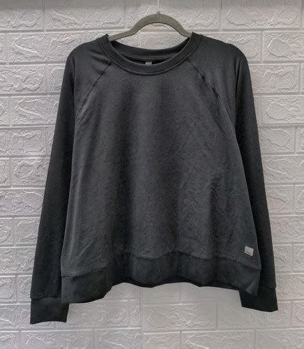 New Vuori Womens Long Sleeve Halo Crew Black Heather Size Xl Ebay