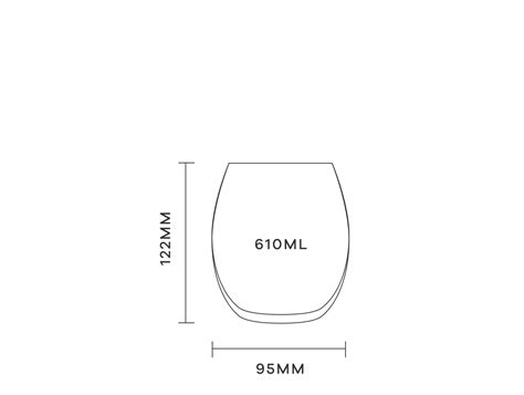 Plumm Stemless Red Set Of 4 Plumm