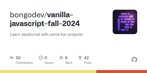 pull requests · bongodev vanilla javascript fall 2024 · github