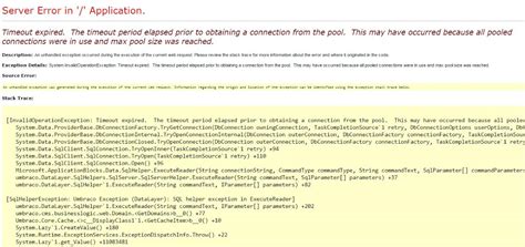Extremely Urgent Timeout Expired The Timeout Period Elapsed Prior To Obtaining A Connection From