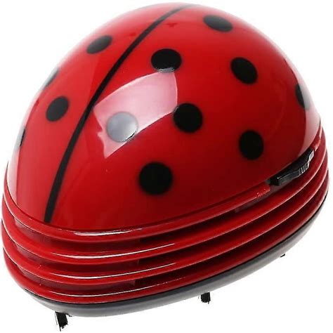 For Electric Mini Desktop Vacuum Cleaner Ladybug Pattern Red Vacuum Cleaner For Office And