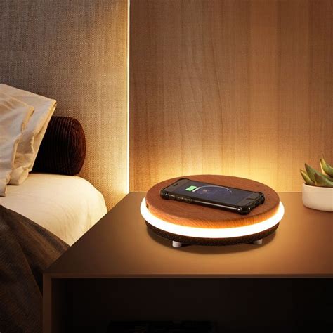 Wireless Charger And Bedside Lamp Combo Bedroom Tech Organization
